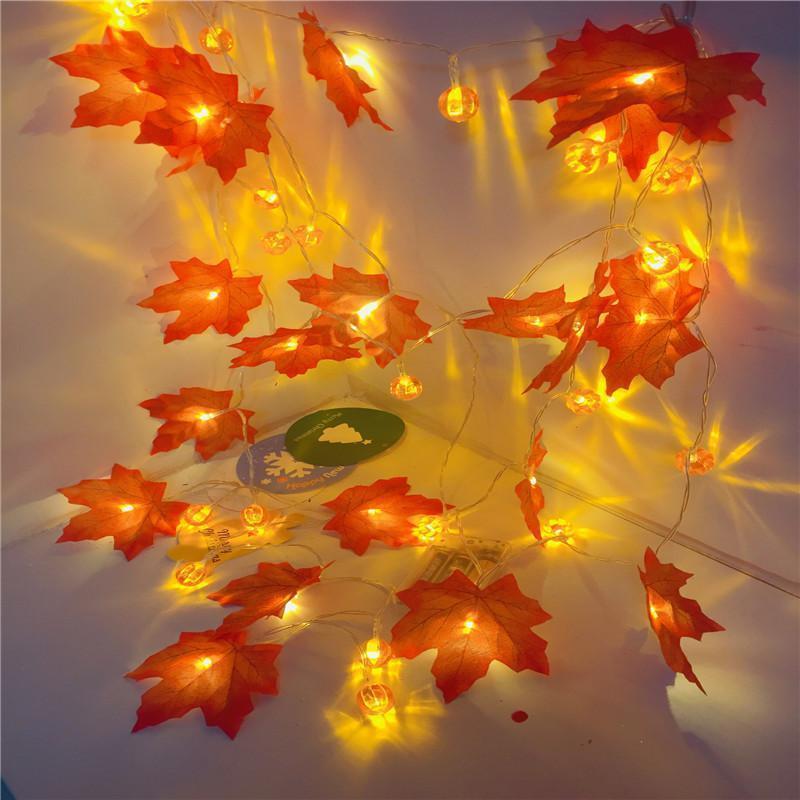Thanksgiving Décor Fall Maple Leaf String Lights – sunnygo